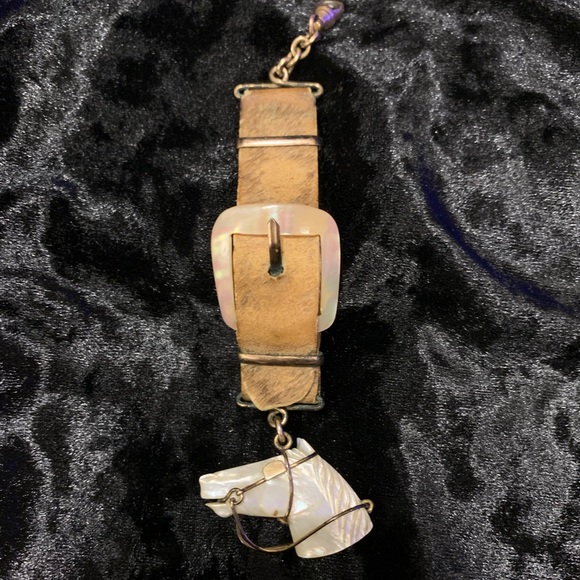 Jewelry | Antique Victorian Mother Of Pearl Horse Head Buckle Pocket ...